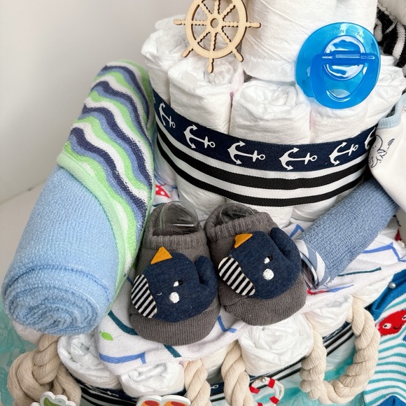 Handmade | Accessories | Nautical Diaper Cake Ship Diaper Cake | Poshmark